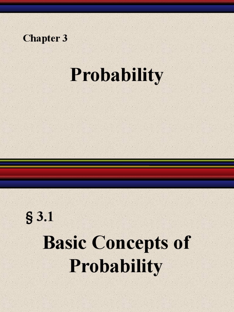 Ch3 Probablity | PDF | Probability | Probability And Statistics