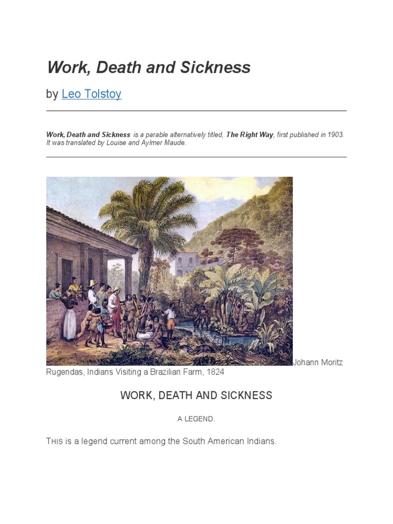 Work, Death and Sickness: Leo Tolstoy | PDF | Illness | Medical