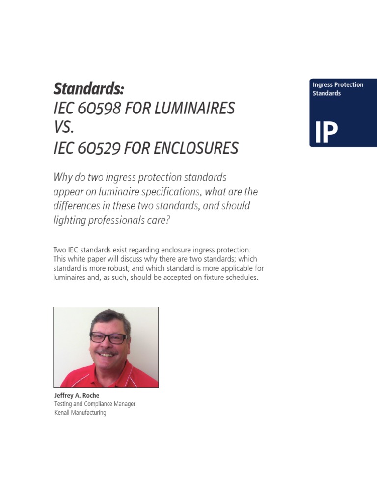 Standards:: Iec 60598 For Luminaires VS. Iec 60529 For Enclosures | PDF