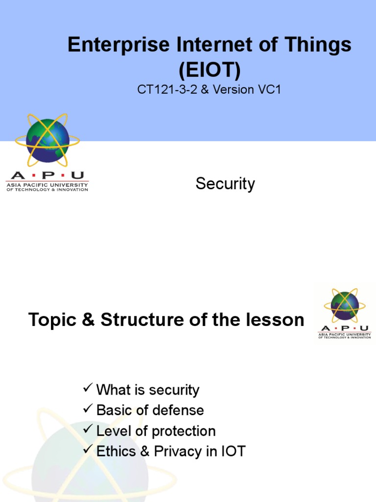 Enterprise Internet of Things (EIOT) : Security | PDF | Internet Of ...
