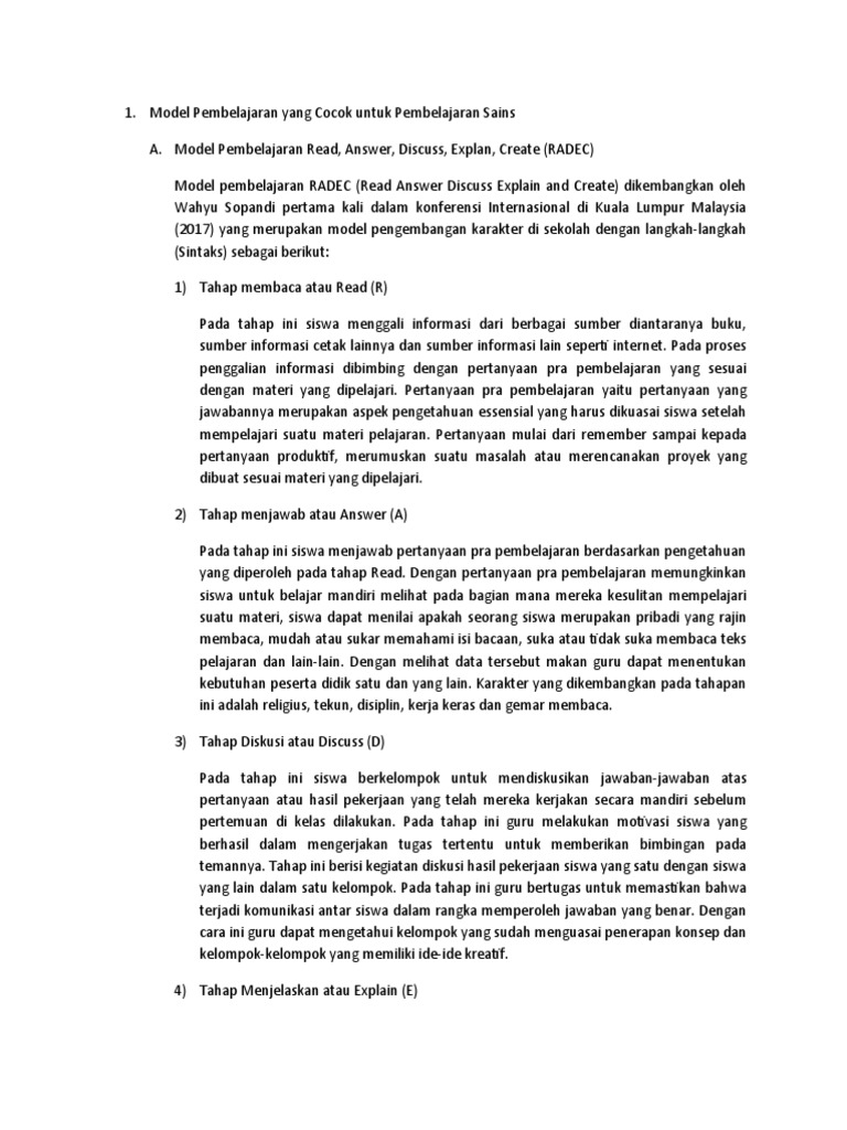 Tugas SPK - Model Pembelajaran | PDF | Karier & Perkembangan