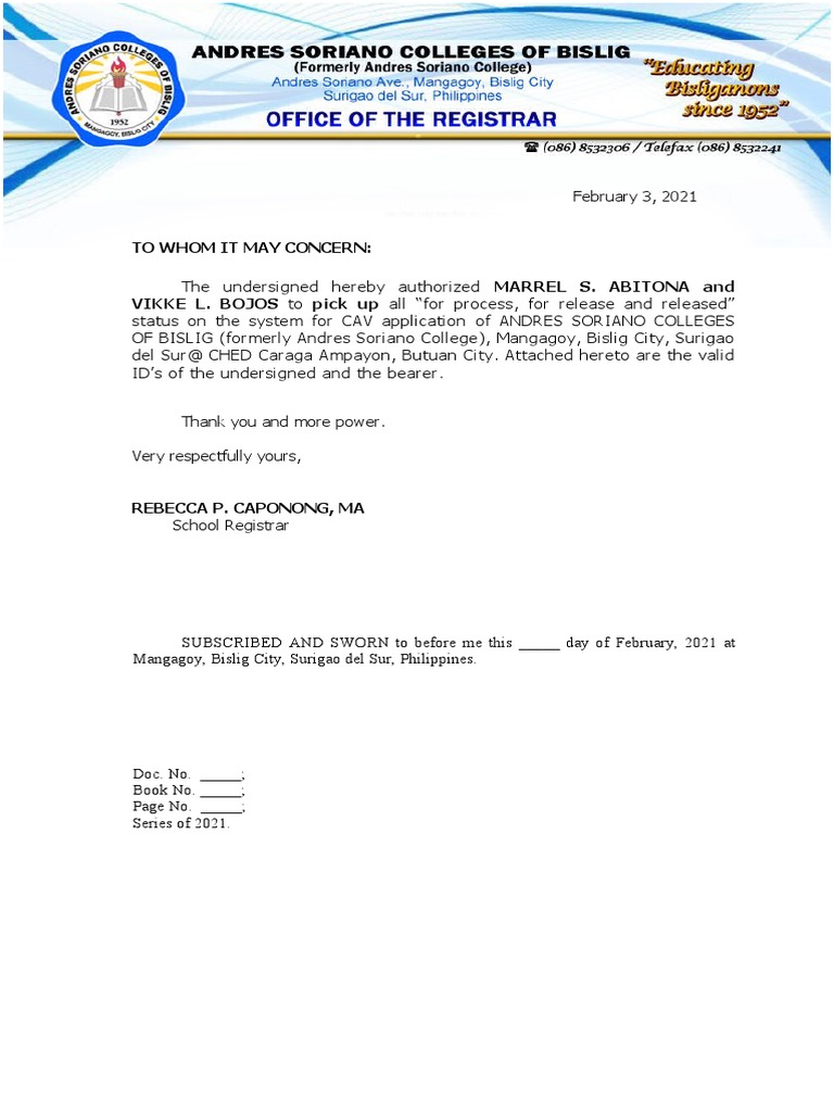 Authorization CAV Process | PDF