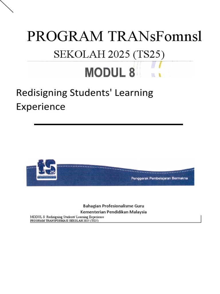 Modul 8 Program TS25 WORD | PDF