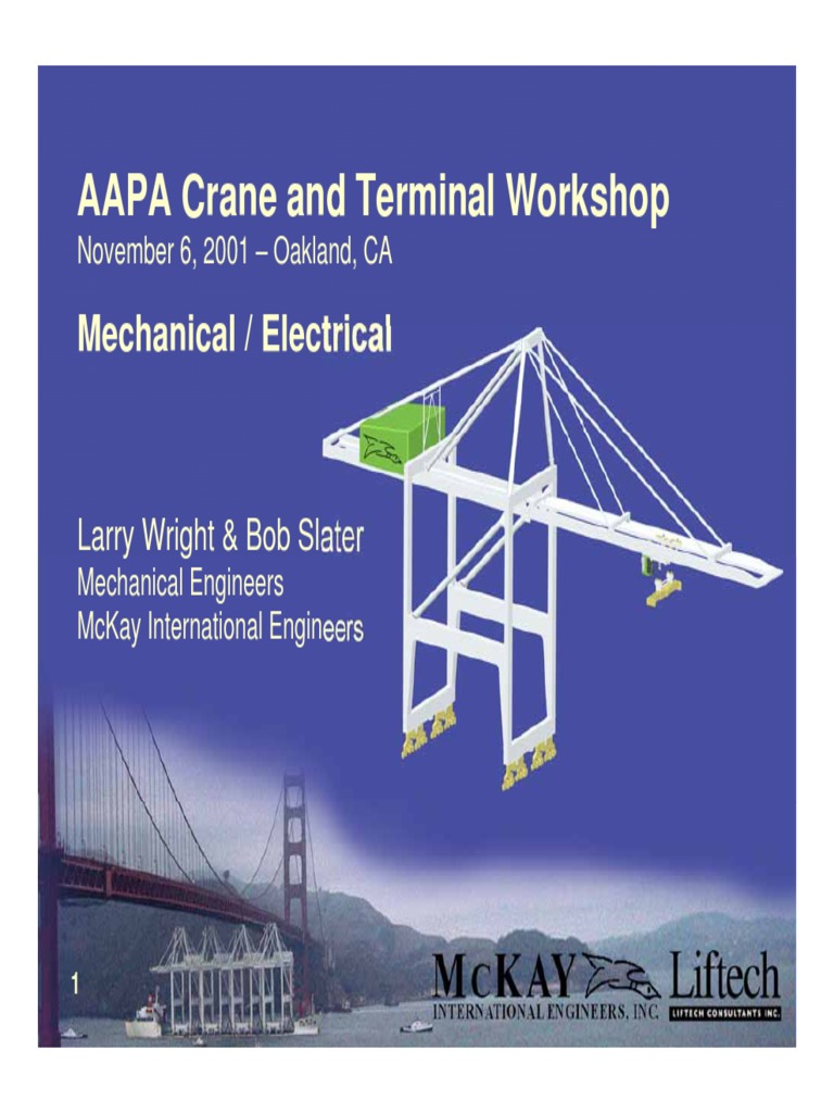 Dockside Container Crane Workshop Mechanical | PDF | Electric Motor ...