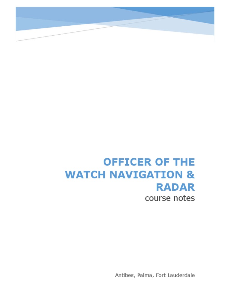Pre-Study Highlighted OOW Nav and Radar Course Notes | PDF | Navigation ...
