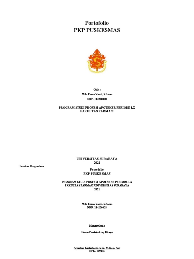 Format Portofolio PKP Puskesmas | PDF