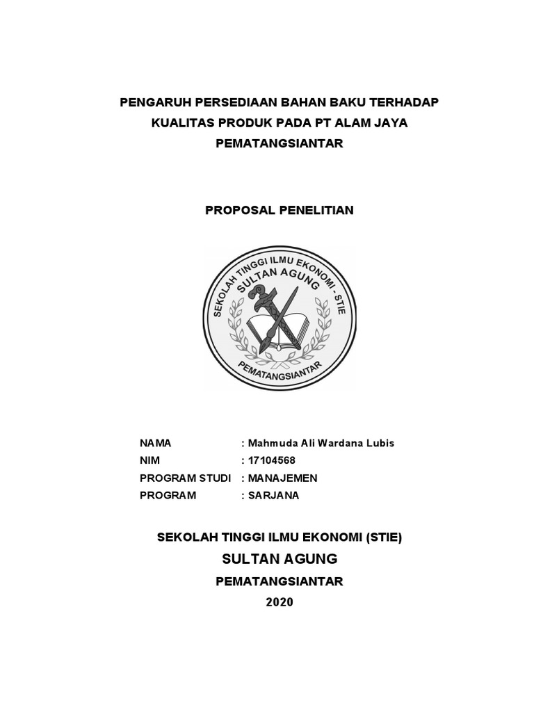 Proposal Penelitian Mahmuda | PDF | Bisnis