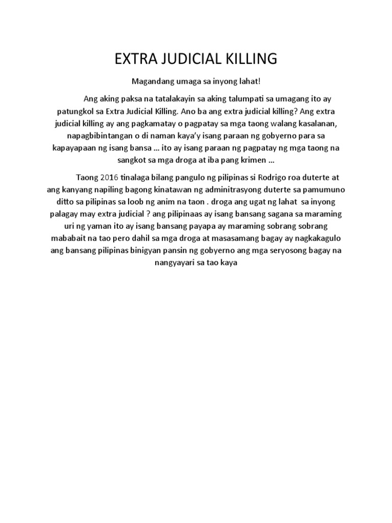 Extra Judicial Killing Che | PDF