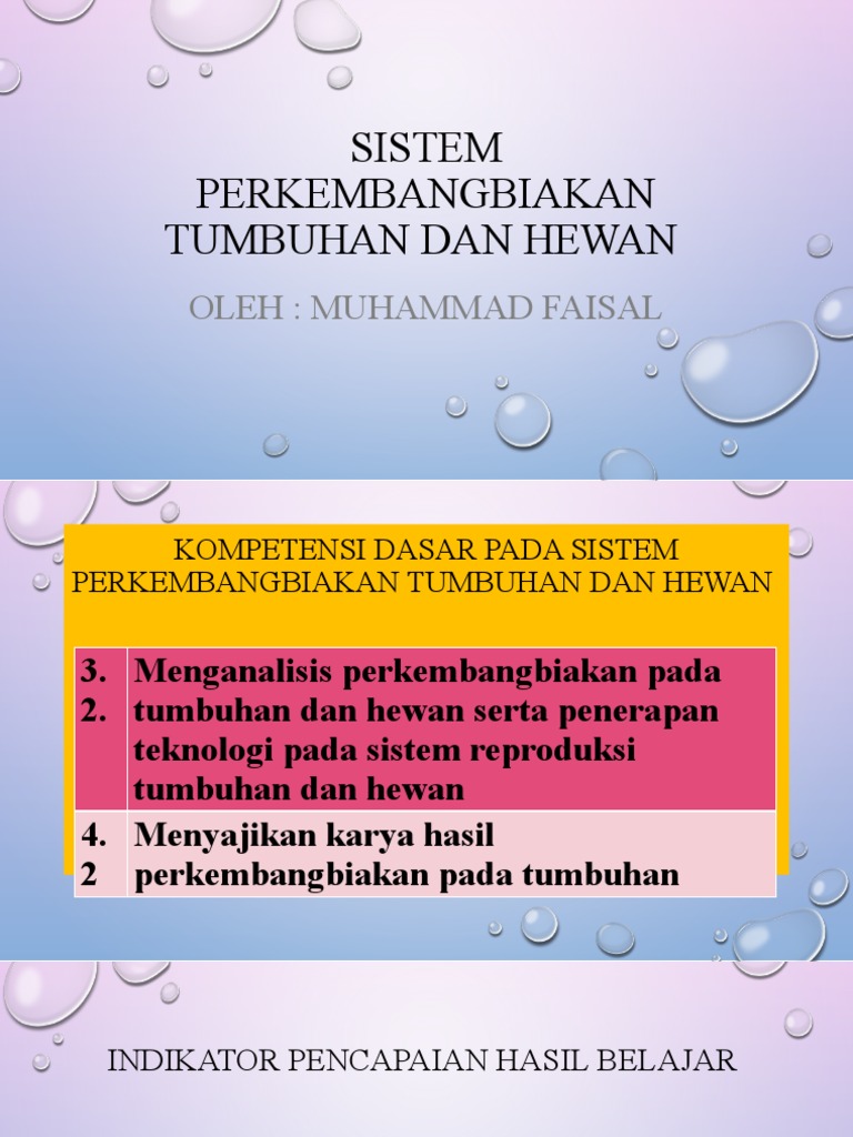 Sistem Perkembangbiakan Tumbuhan Dan Hewan | PDF