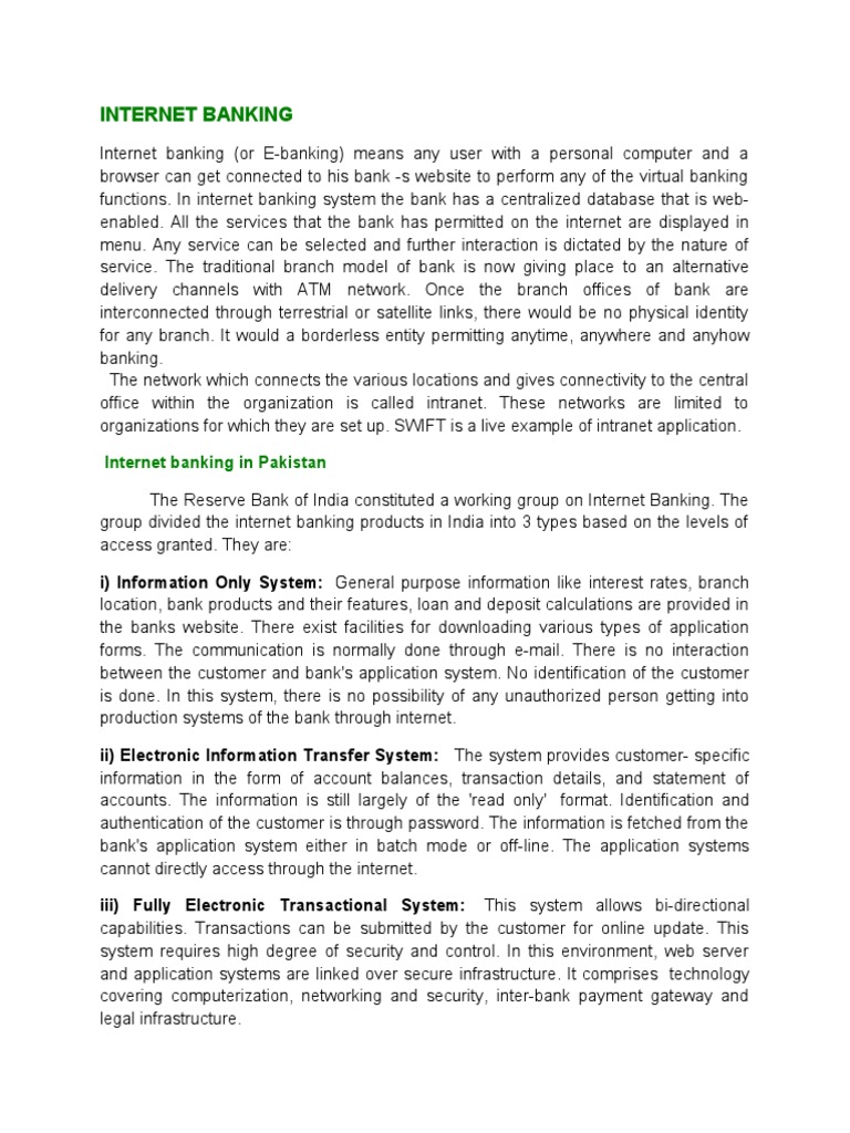 Internet Banking | PDF | Phishing | Online Banking