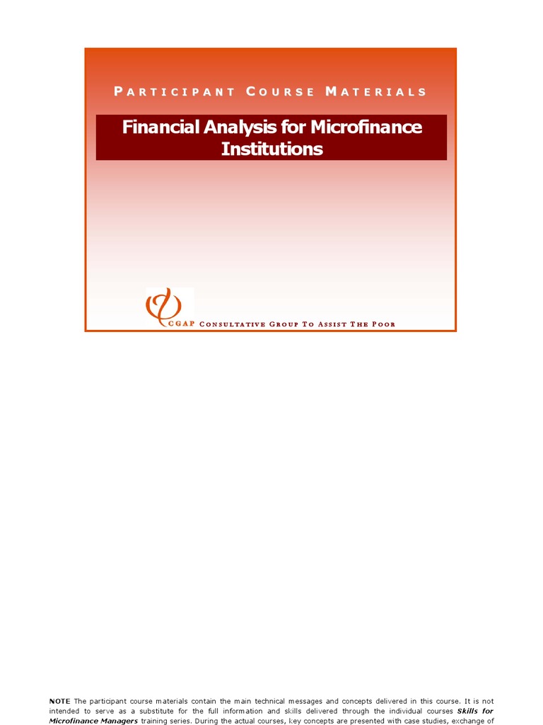 MIcrofinance Ratios | PDF | Income Statement | Revenue