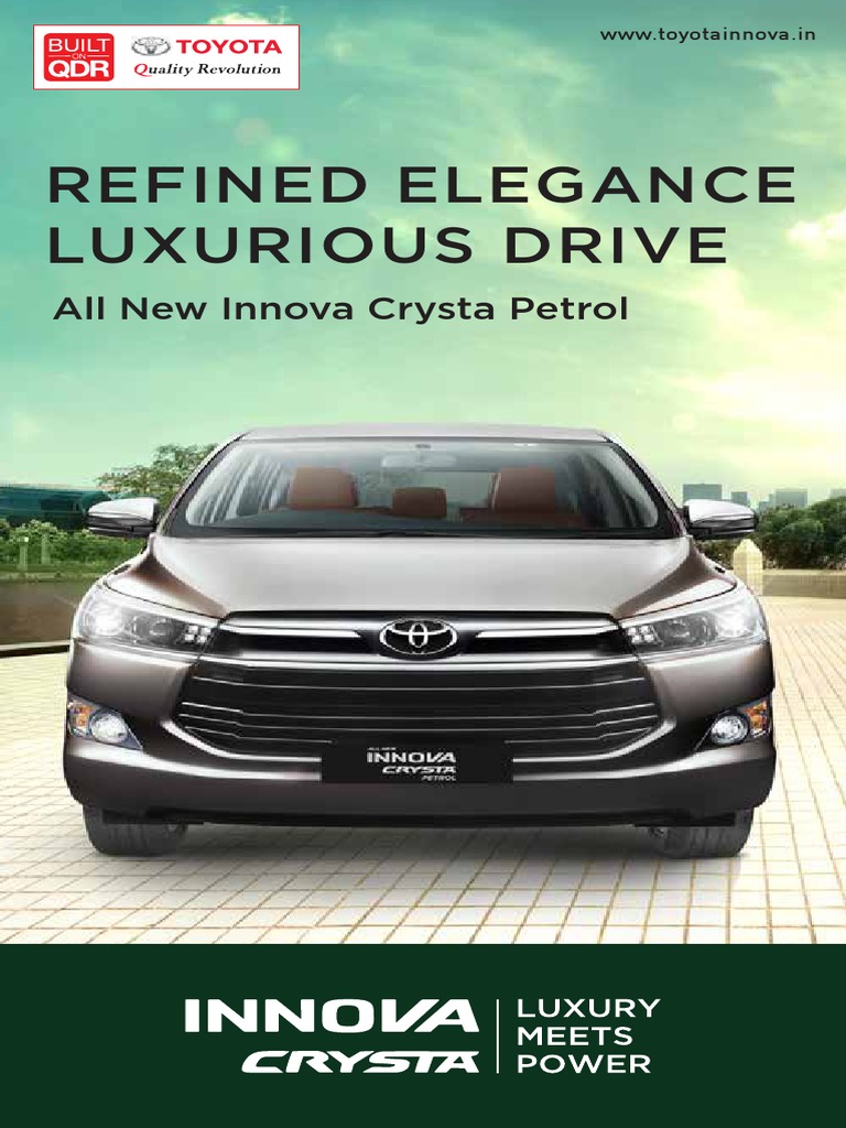 E Brochure Innova Crysta Petrol Mobile | PDF | Automatic Transmission ...