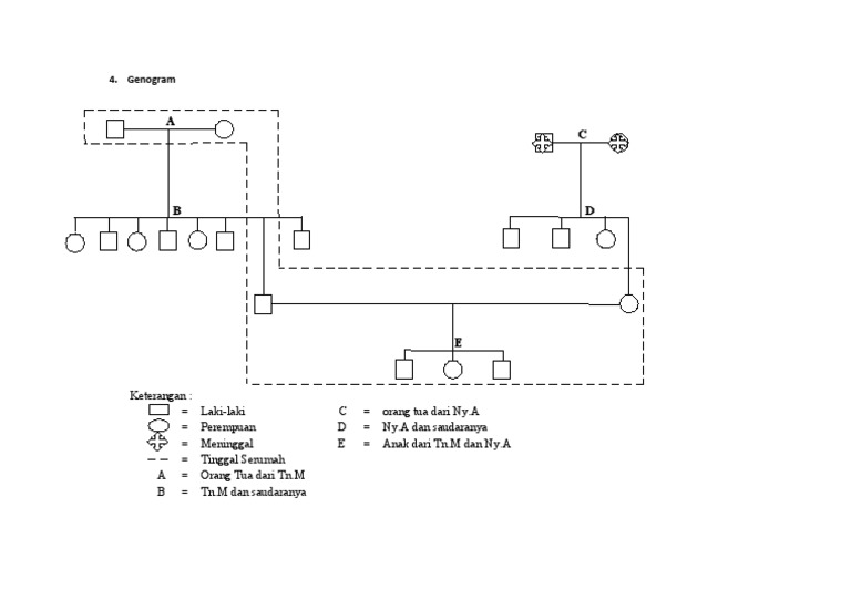 Contoh Genogram Dua Generasi | PDF