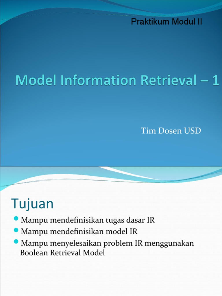 Modul II-Model Information Retrieval | PDF