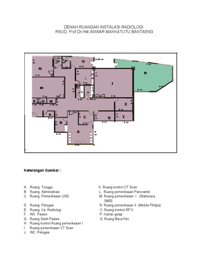Denah Ruangan Instalasi Radiologi New | PDF