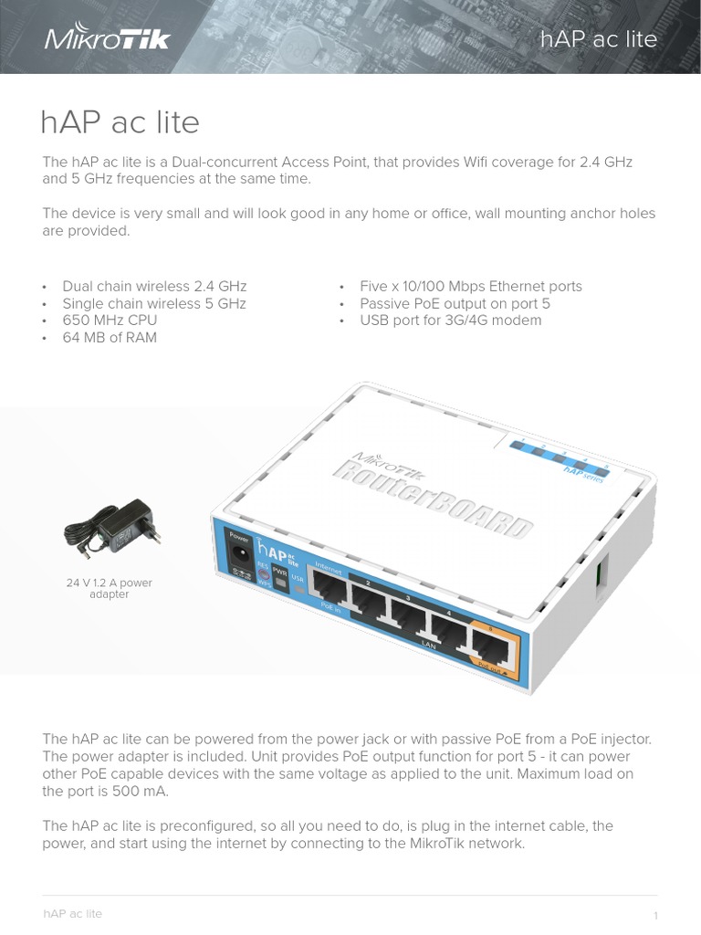 hAP Ac2 Lite 200209 | PDF | Wi Fi | Ieee 802.11
