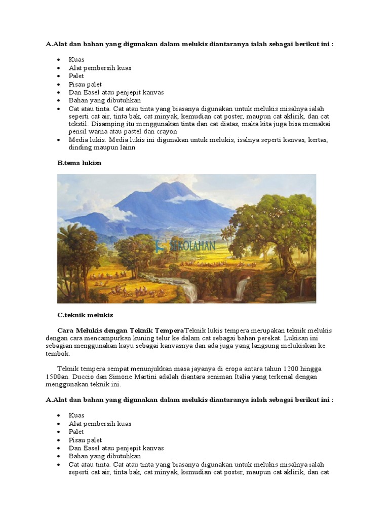 Teknik Melukis dengan Tempera | PDF