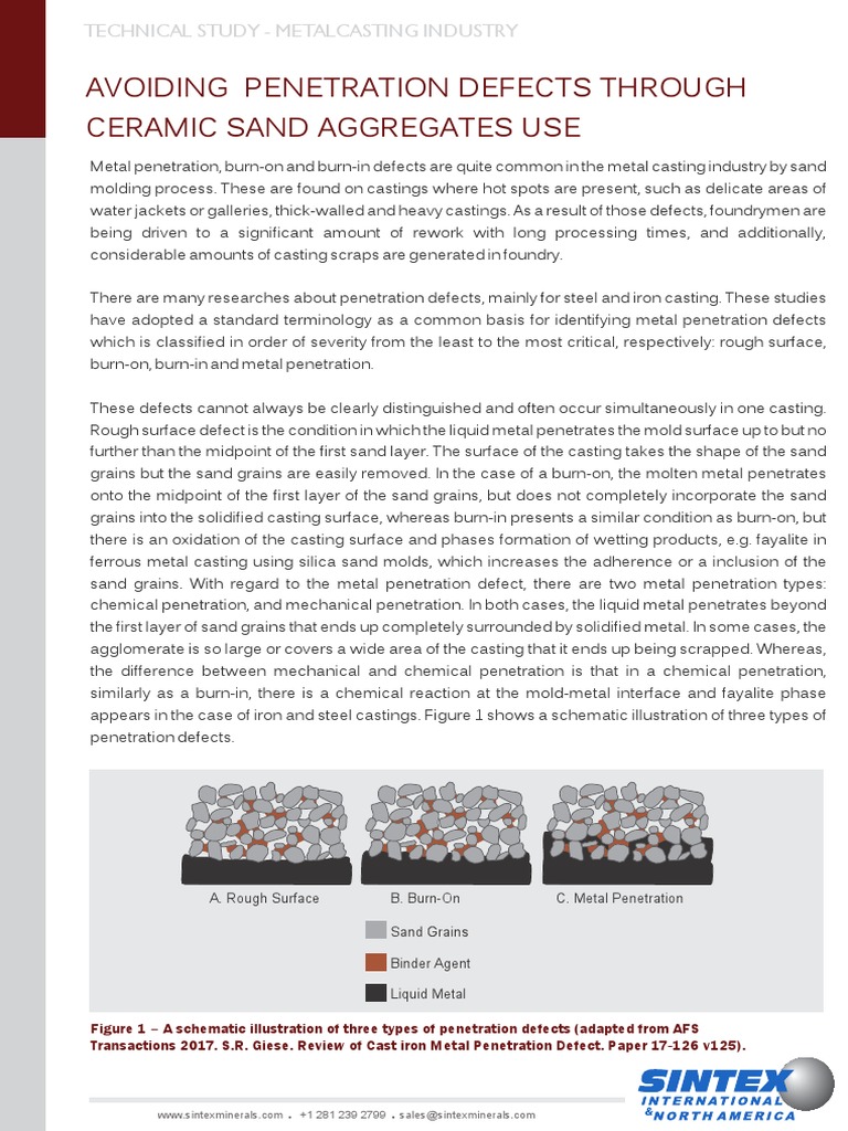 Avoiding Penetration Defects Through | PDF | Casting (Metalworking) | Foundry