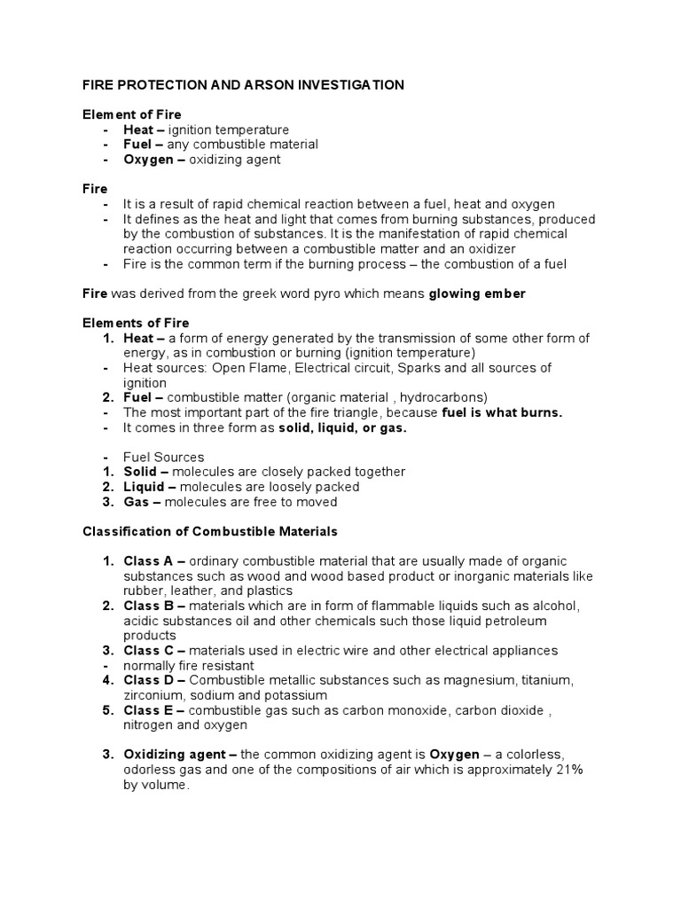 Fire Protection and Arson Investigation | PDF | Combustion | Fires