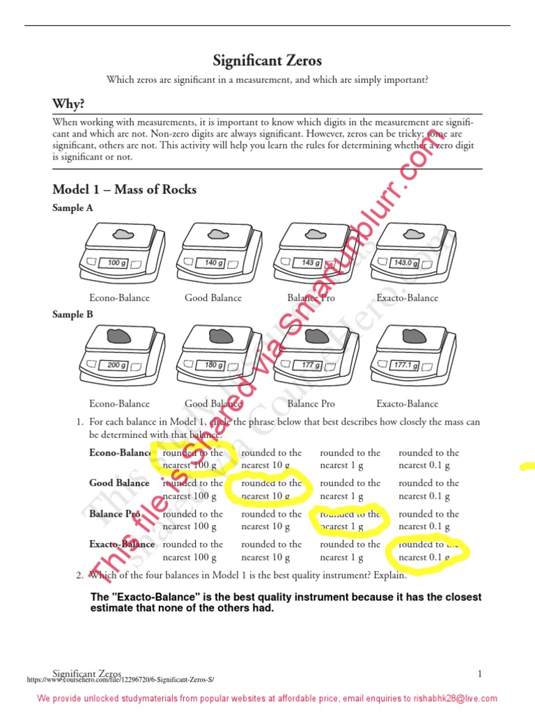 This Study Resource Was: Significant Zeros | PDF