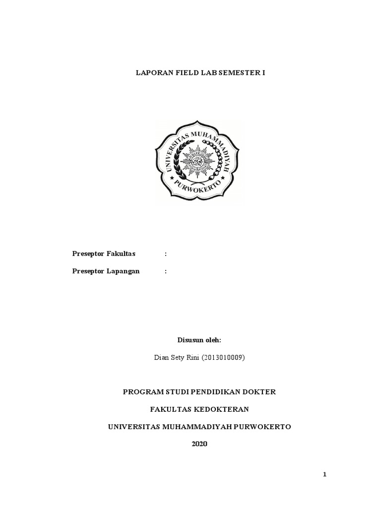 Laporan Field Lab | PDF | Kesehatan Holistik | Sains & Matematika