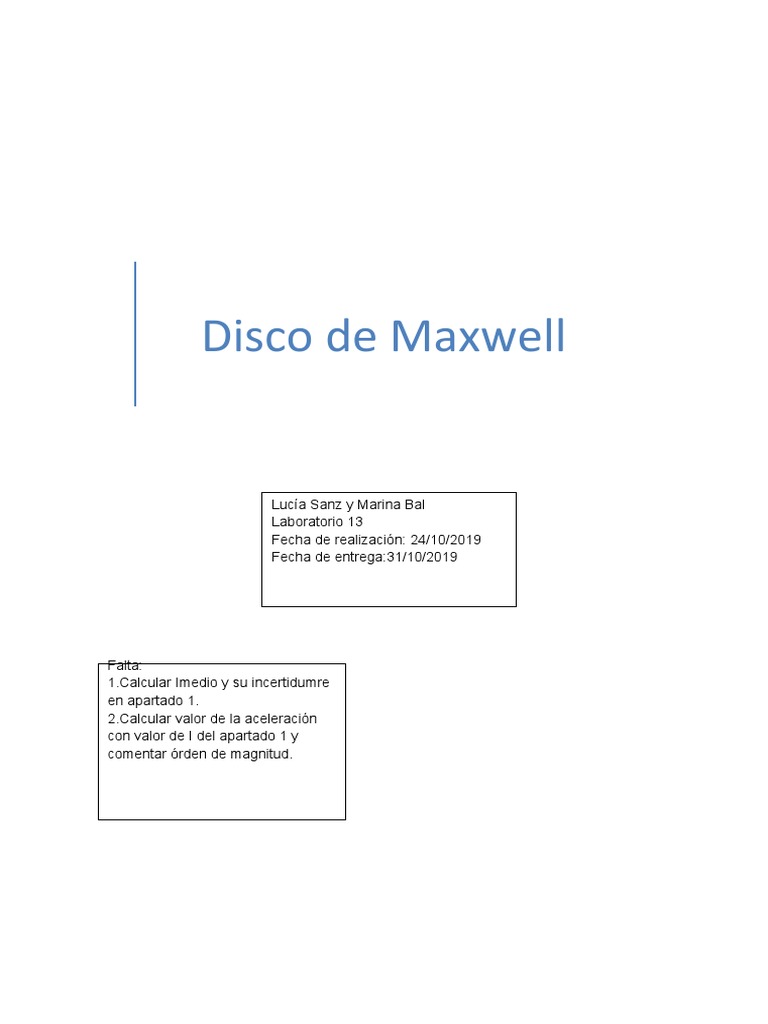 Disco de Maxwell | PDF | Rotación | Velocidad