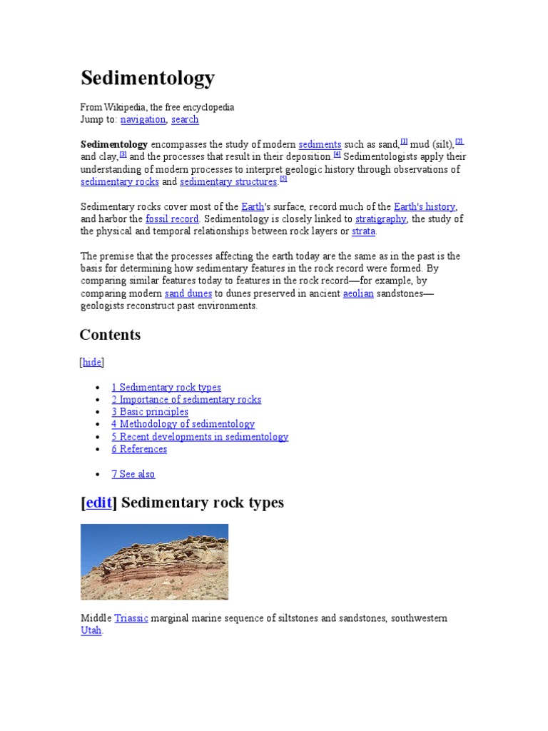 Sedimentology | Sediment | Sedimentology