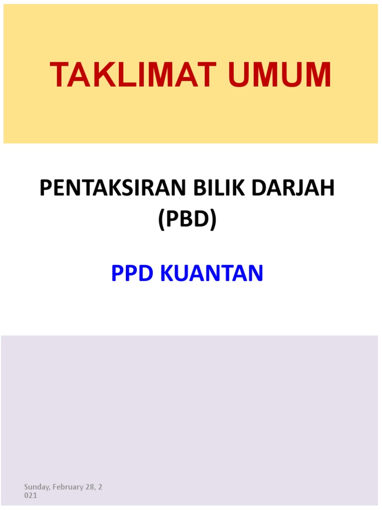 Taklimat PBD PPD Kuantan | PDF