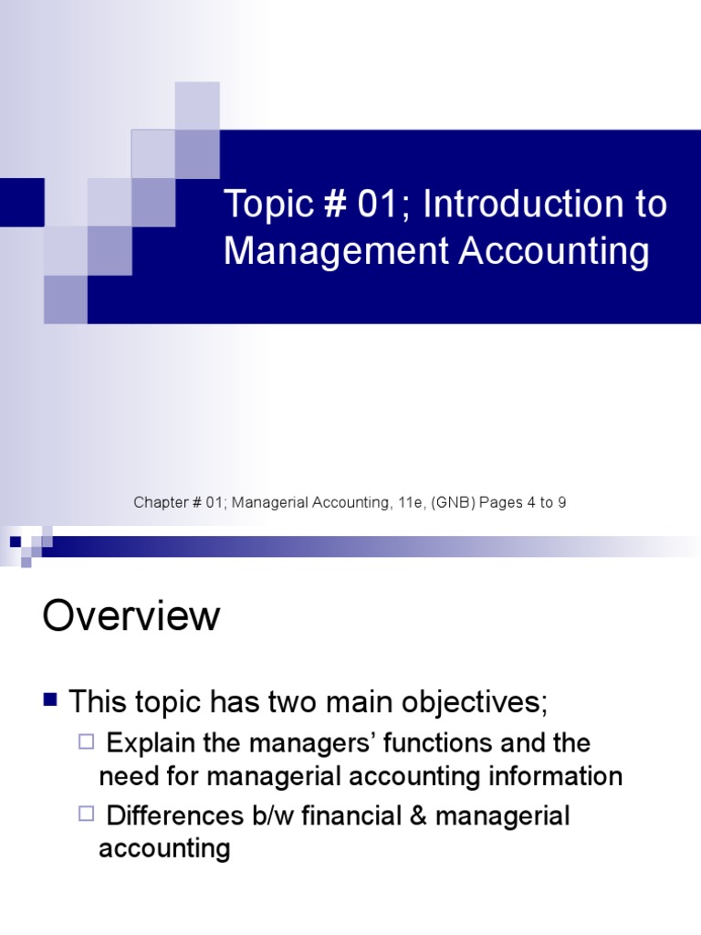 An Introduction to the Functions of Management Accounting and the ...