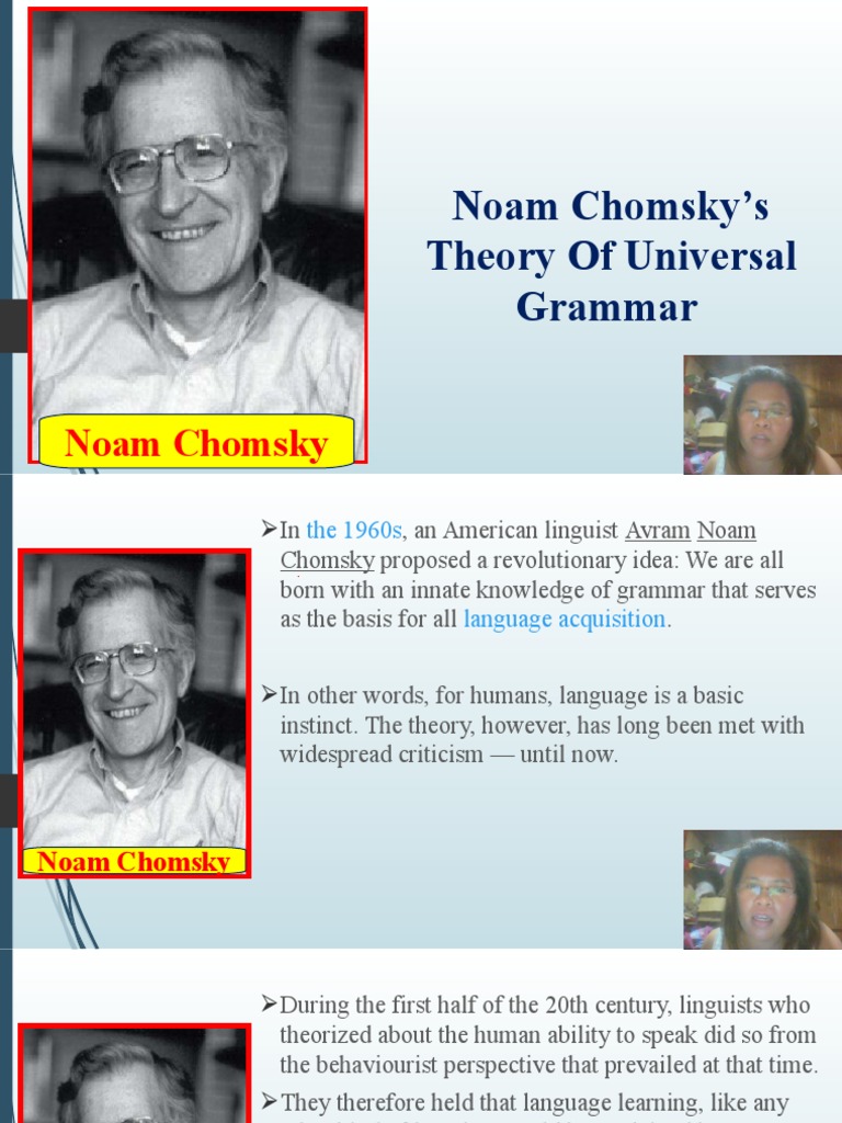 Chomsky S Universal Grammar Explained Pdf Noam Chomsky Language