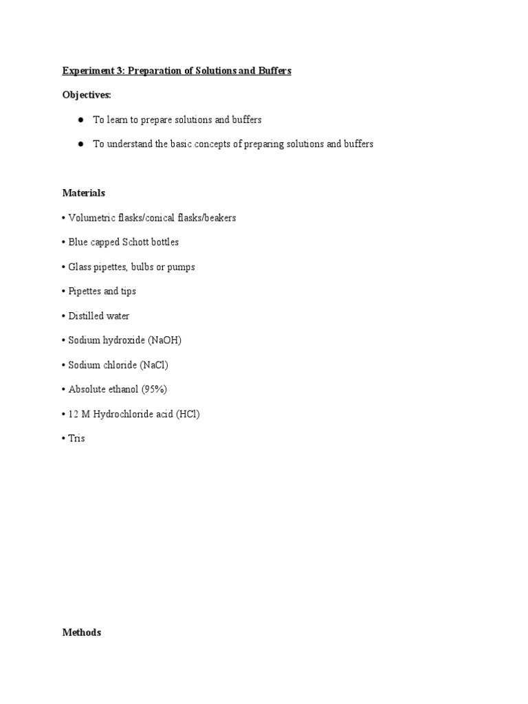 Buffer Solution Preparation Guide | PDF | Buffer Solution | Solution