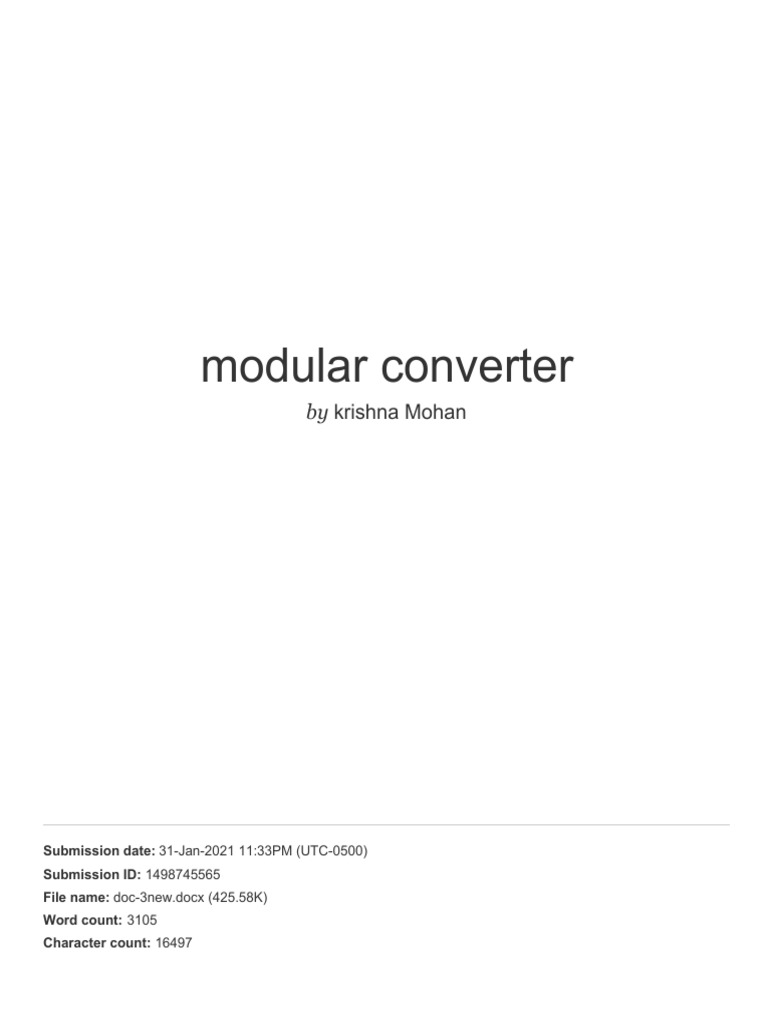 Modular Converter | PDF | Power Inverter | Power Electronics