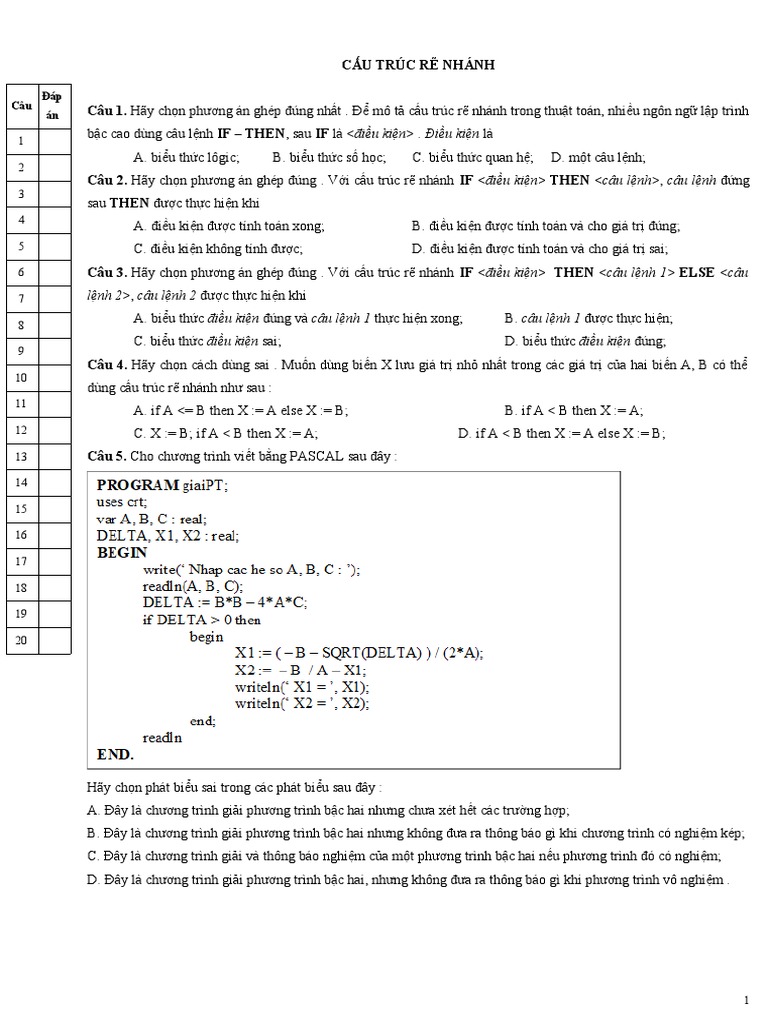 Trac Nghiem Cau Truc Re Nhanh | PDF