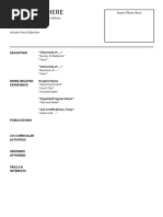 TransCelerate Abbreviated CV Template | PDF | Health Care | Medicine