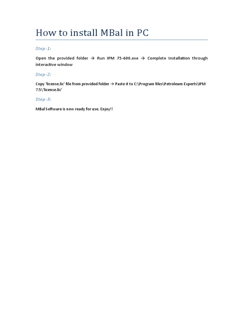 Install MBal Software Guide | PDF