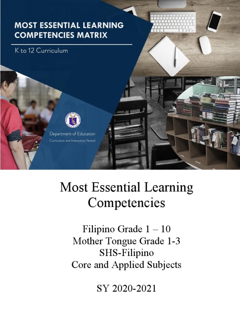 Most Essential Learning Competencies Filipino and MTB SHS | PDF