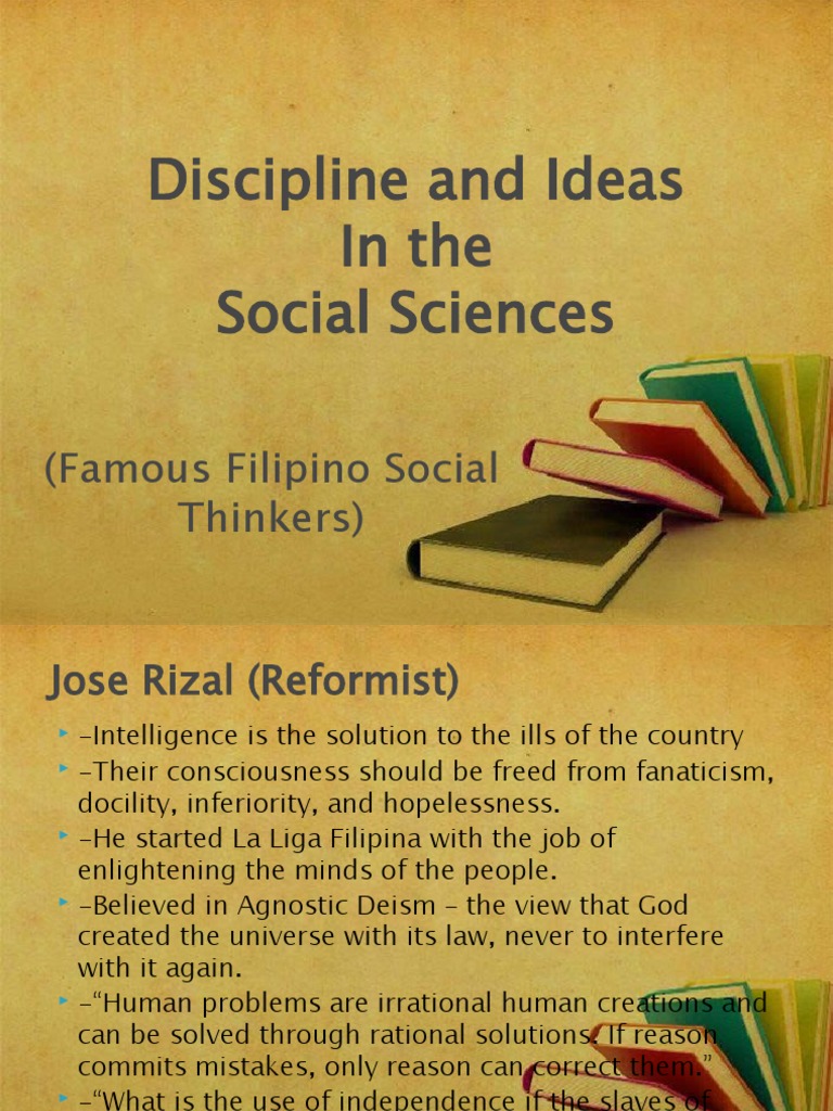 Discipline and Ideas in The Social Sciences: (Famous Filipino Social ...