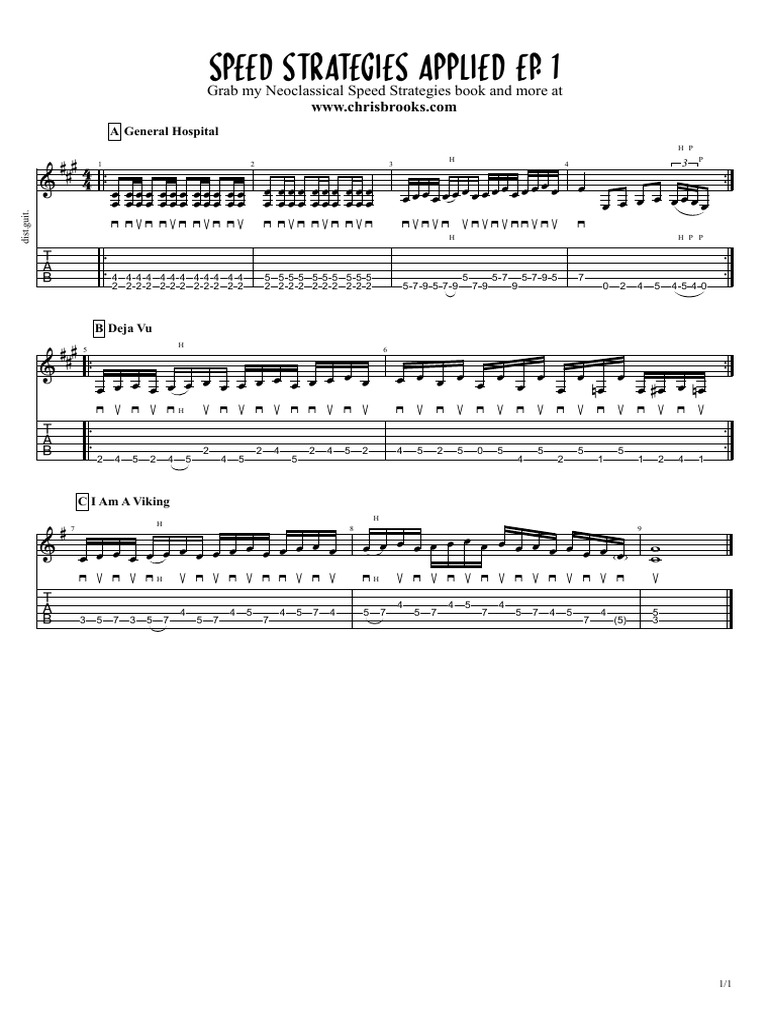 Speed Strategies Applied #1 Riffs | PDF