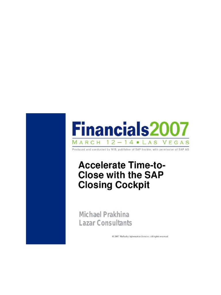 Sap Closing Cockpit | PDF | Computers