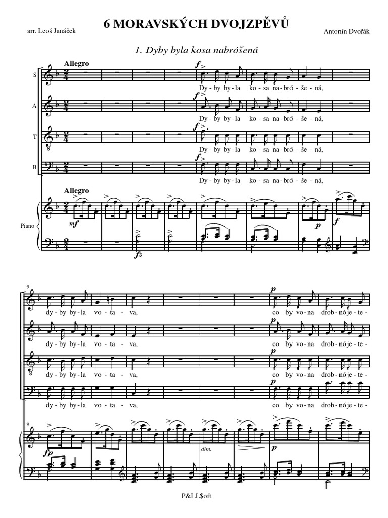 Duos Moraves Dvorak (Janacek) | PDF