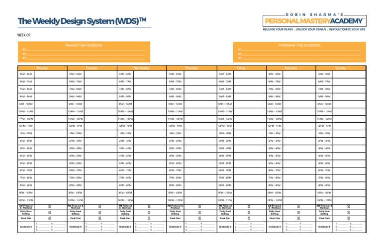 The Weekly Design System Template | PDF | Sports