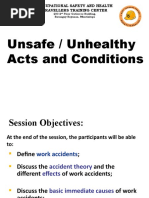 Unsafe Acts and Unsafe Condition | PDF | Safety | Occupational Safety ...