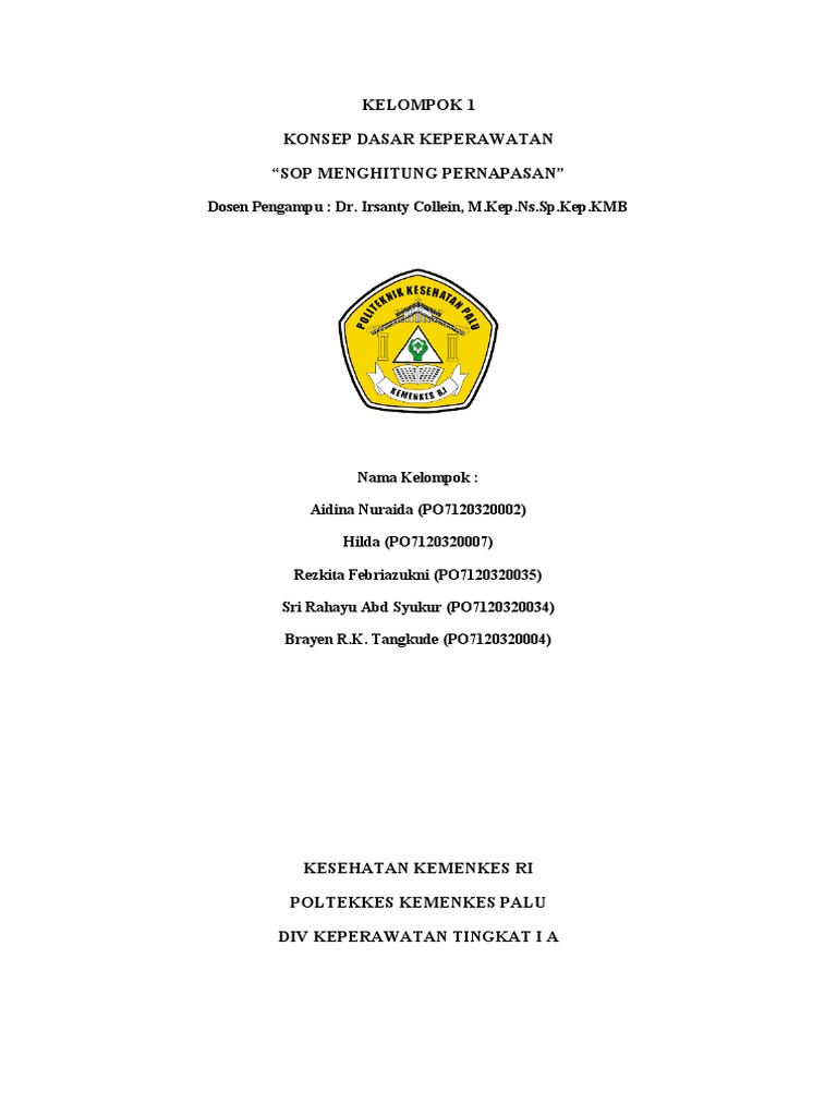 KEL 1 SOP Menghitung Pernapasan | PDF | Kesehatan Holistik