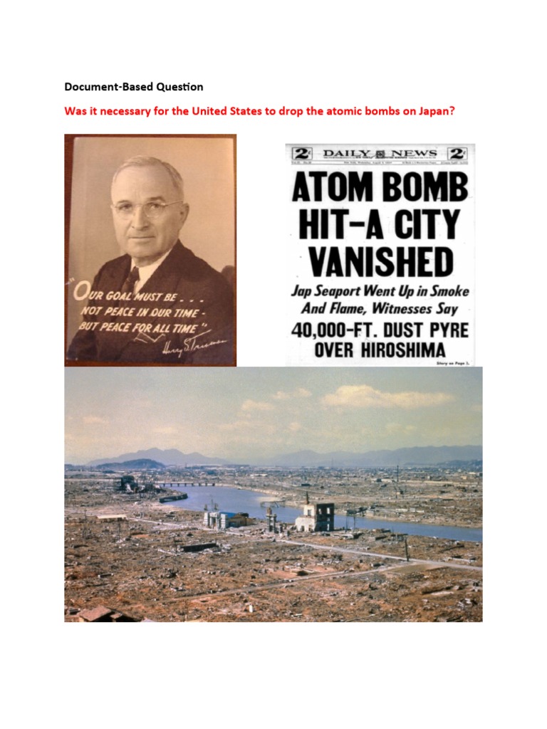 49 - Atomic Bomb DBQ | PDF | Atomic Bombings Of Hiroshima And Nagasaki ...