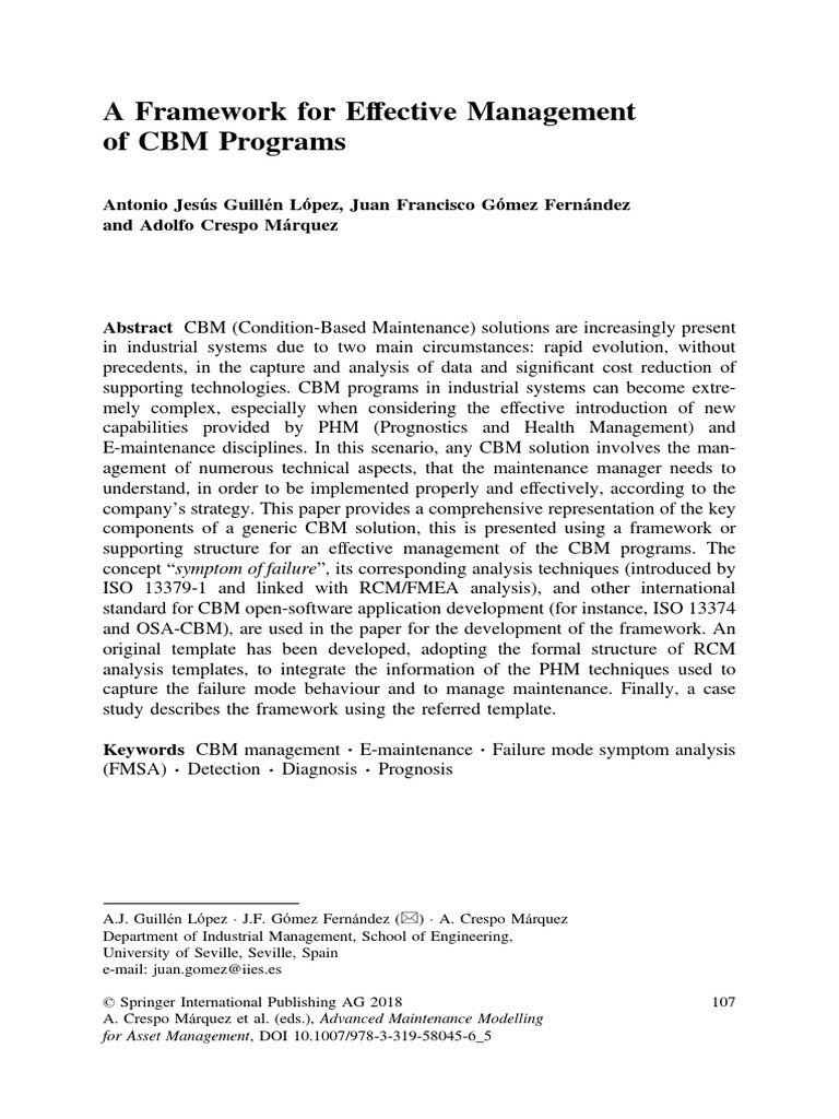 A Framework For Effective Management of CBM Programs | PDF | Conceptual ...