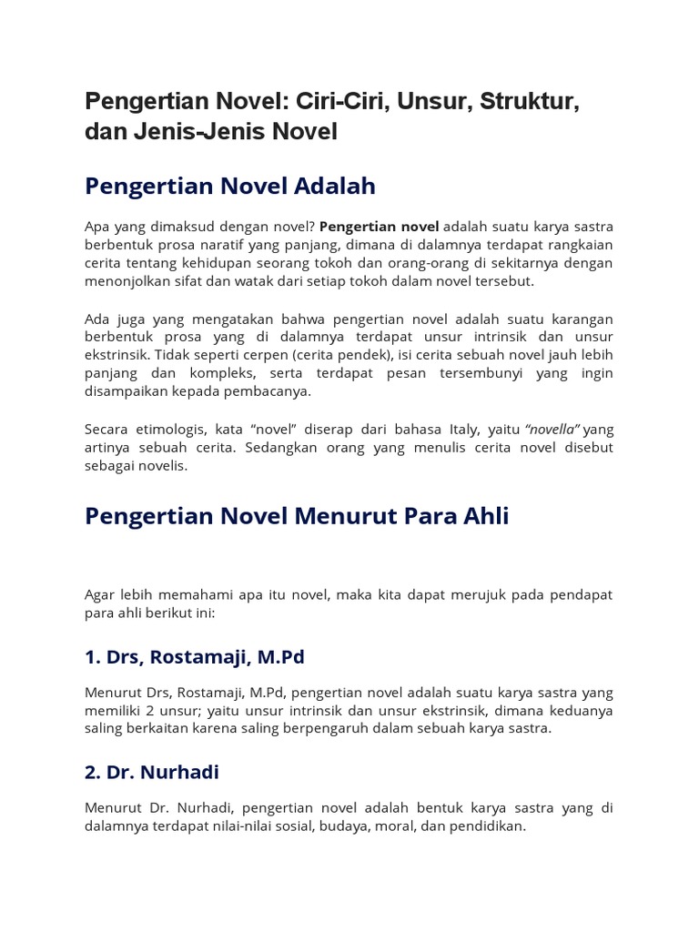 Novel Cerpen Novelat | PDF