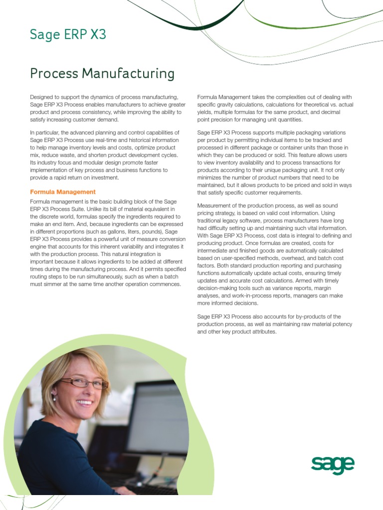Sage ERP X3 Process Manufacturing | PDF