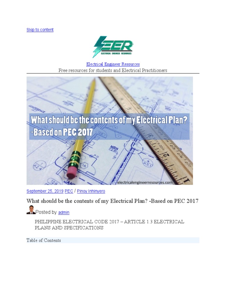 Document (17) PHILIPPINE ELECTRICAL CODE 2017 - ARTICLE 1.3 ELECTRICAL ...