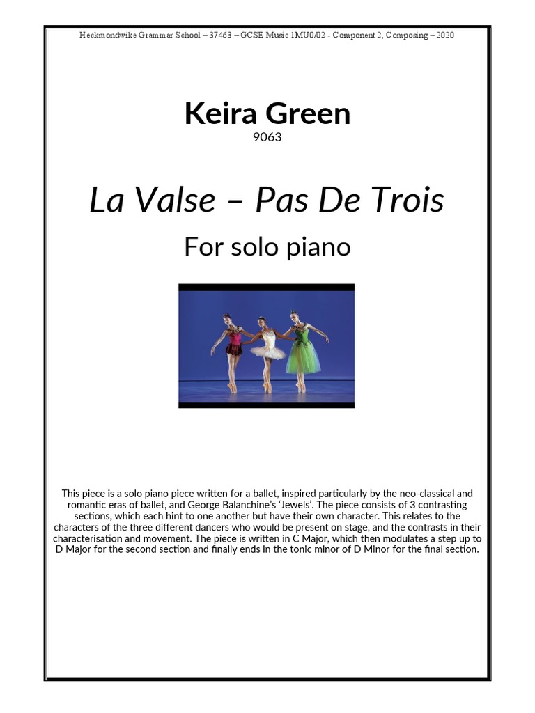 GCSE Music Composition Cover Free Composition | PDF