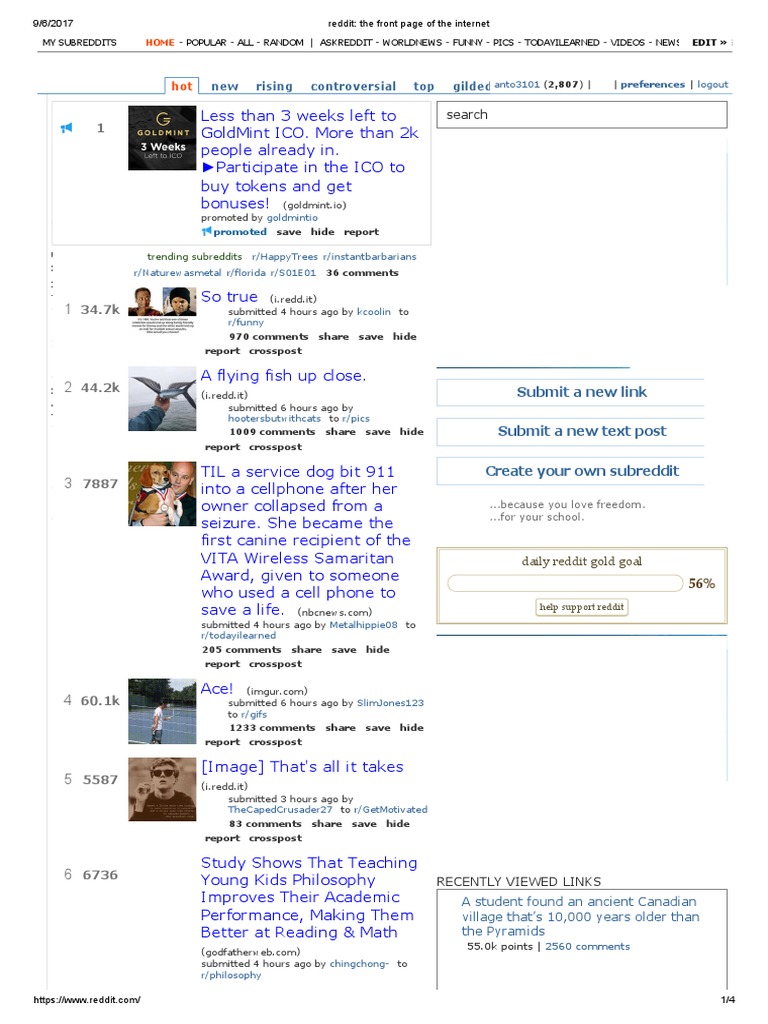 Reddit - The Front Page of The Internet | PDF | Facebook | Internet